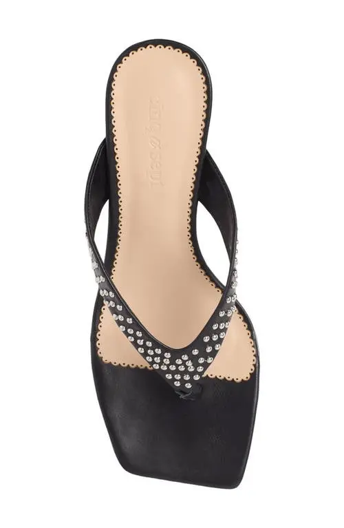 Cinq À Sept Frankie Studded Leather Thong Sandal
