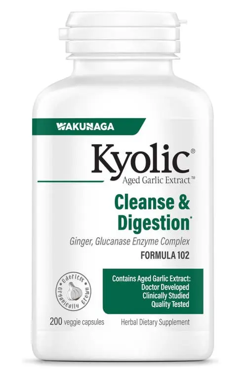 KYOLIC Aged Garlic Extract Formula 102, Cleanse & Digestion, Ginger And Enzyme Complex - None