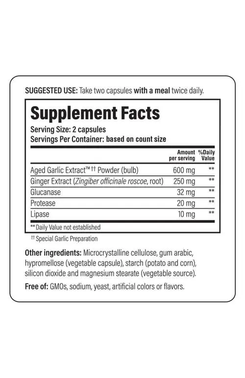 KYOLIC Aged Garlic Extract Formula 102, Cleanse & Digestion, Ginger And Enzyme Complex