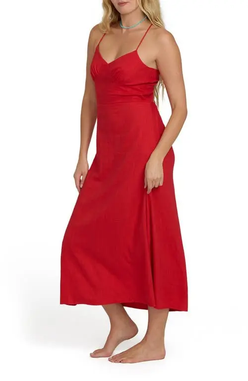 BILLABONG Take It Back Cotton Blend Midi Sundress