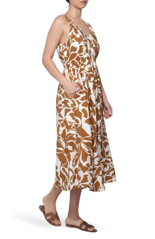 Adelyn Rae Sleeveless Maxi Dress With Wood Trim