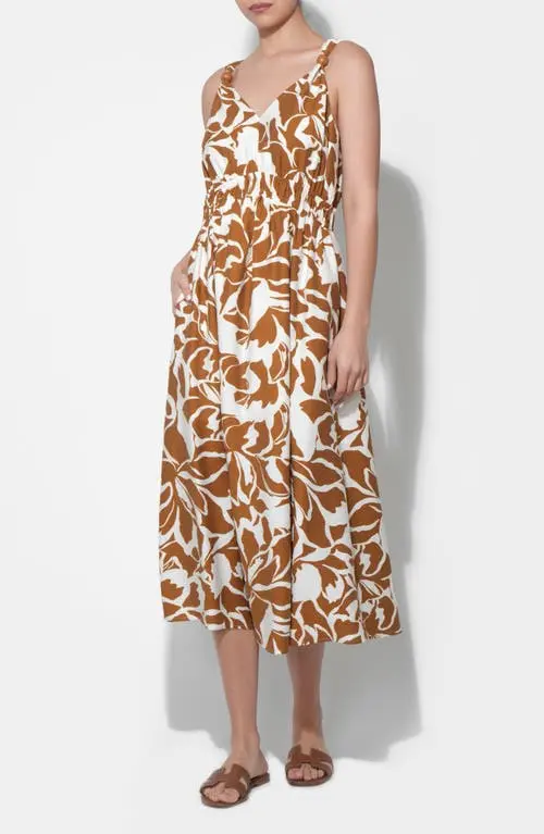 Adelyn Rae Sleeveless Maxi Dress With Wood Trim