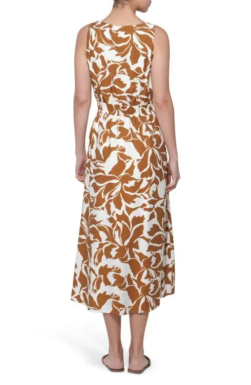 Adelyn Rae Sleeveless Maxi Dress With Wood Trim