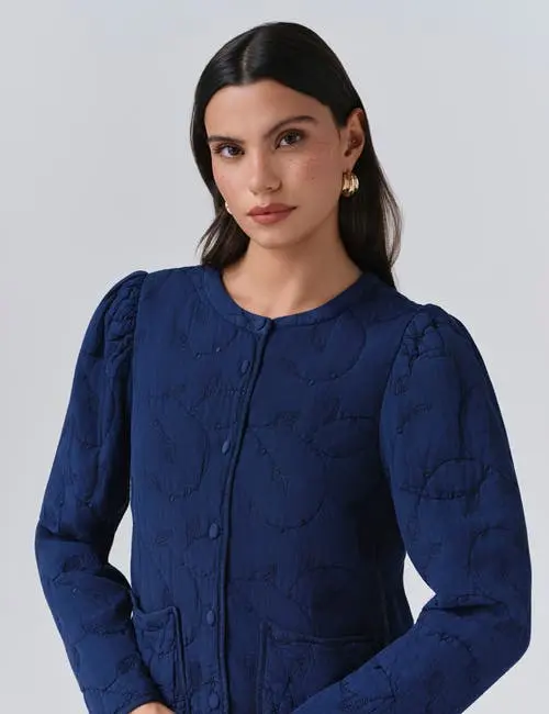 GHOST LONDON Zara Crepe Button Through Jacket