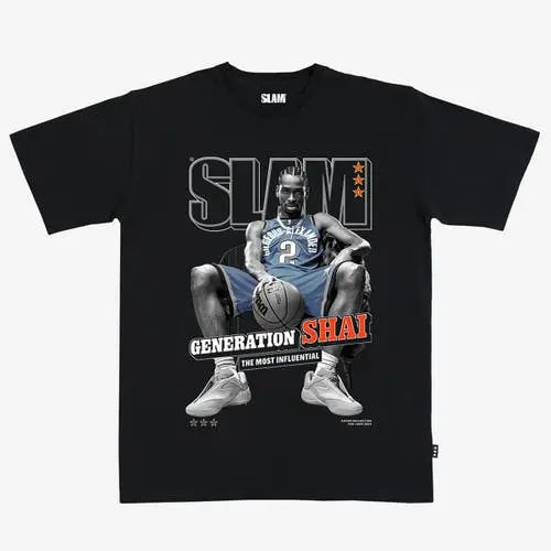 SLAM Shai Gilgeous-alexander Oklahoma City Thunder Cover T-shirt - Black