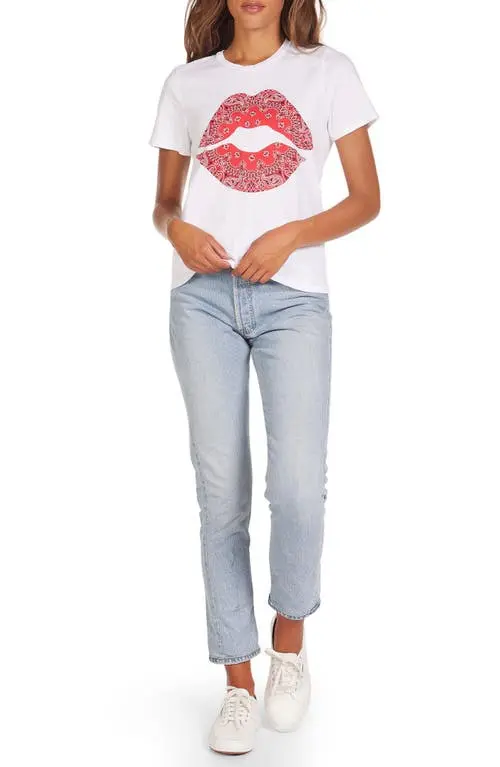 Lauren Moshi Croft Bandana Lip Graphic Tee