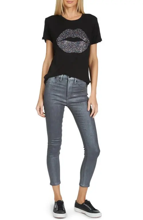 Lauren Moshi Edda Crystal Sprinkle Lip Top