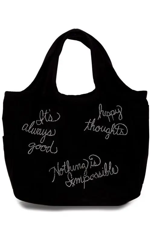 Lauren Moshi Crystal Affirmations Canvas Tote Bag