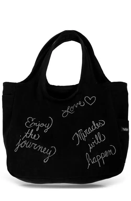Lauren Moshi Crystal Affirmations Canvas Tote Bag