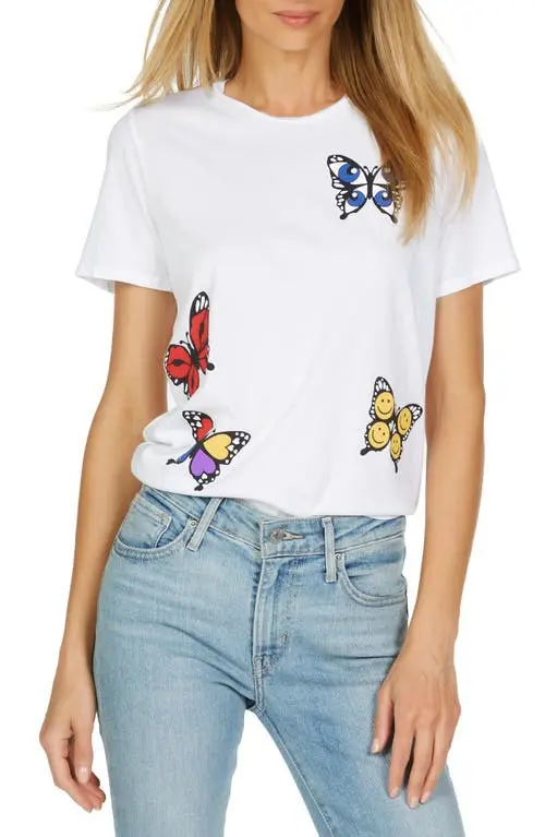 Lauren Moshi Croft Butterfly Top - White