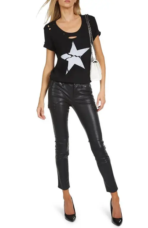 Lauren Moshi Myra Cracked Star Top