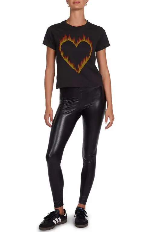 Lauren Moshi Ursula Fire Heart Graphic T-shirt