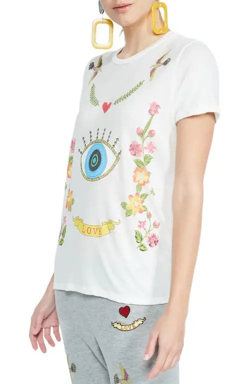 Lauren Moshi Edda Floral Eye Love Top