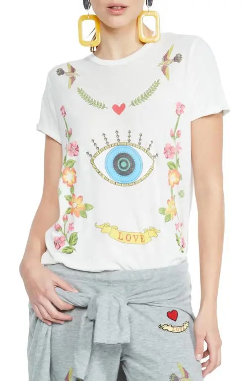 Lauren Moshi Edda Floral Eye Love Top