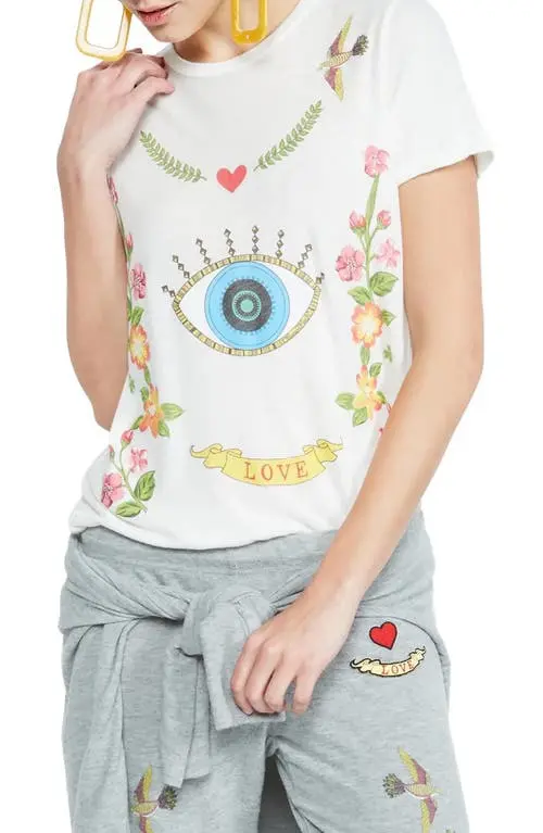 Lauren Moshi Edda Floral Eye Love Top