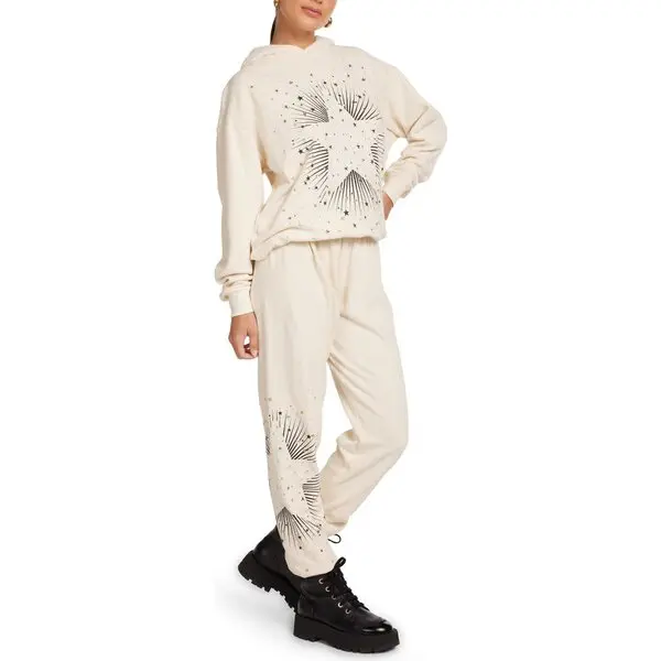 Lauren Moshi Tanzy Stud Starburst Sweatpants - Ivory