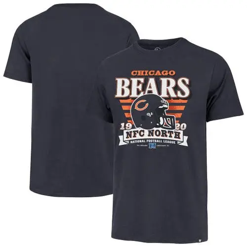 '47 Chicago Bears Stripe Splash Franklin Throwback T-shirt - Navy
