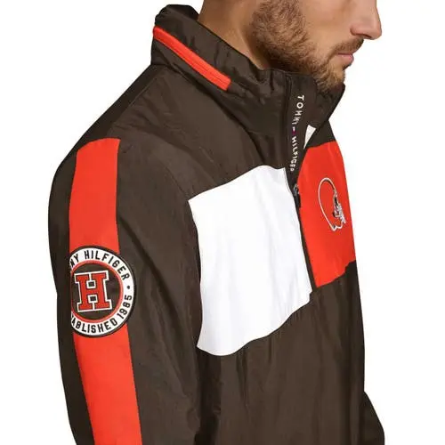 Tommy Hilfiger Cleveland Browns Lightweight Half-zip Pullover Hoodie Jacket