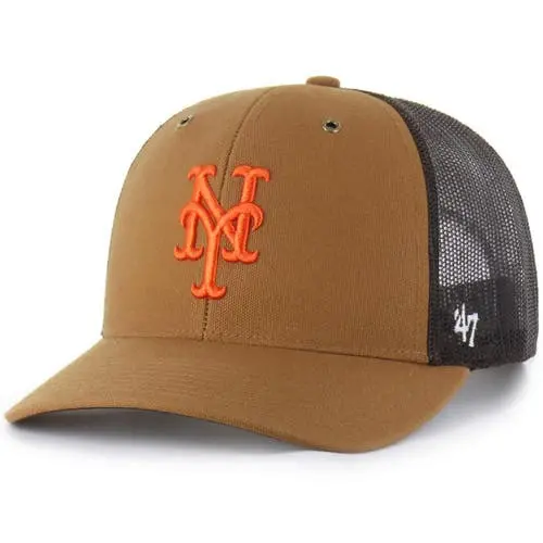 CARHARTT X 47 Carhartt X '47 New York Mets Trucker Adjustable Hat - Brown