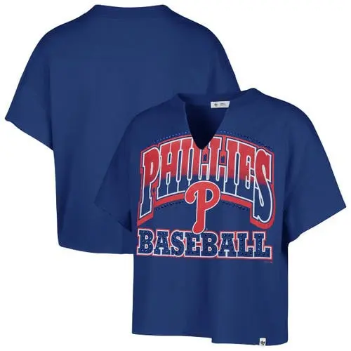 '47 47 Philadelphia Phillies Baseball Graphic Notch Neck T-shirt - Royal