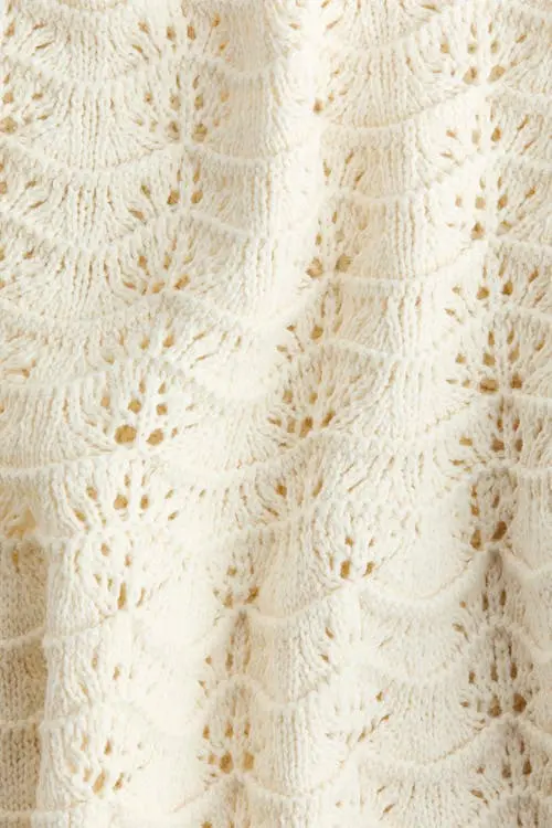H&m Crochet-look Peplum Top