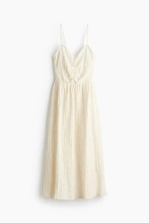 H&m Crinkled Strappy Midi Dress