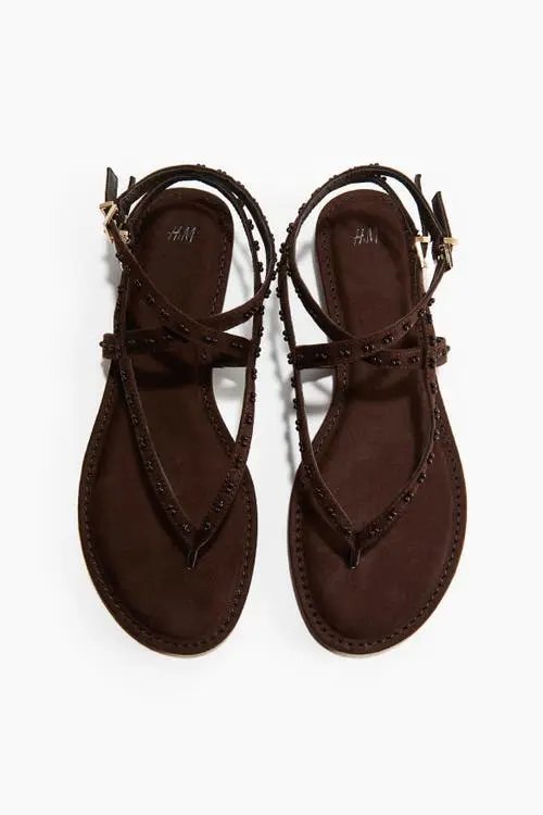 H&m Bead-detail Strappy Sandals