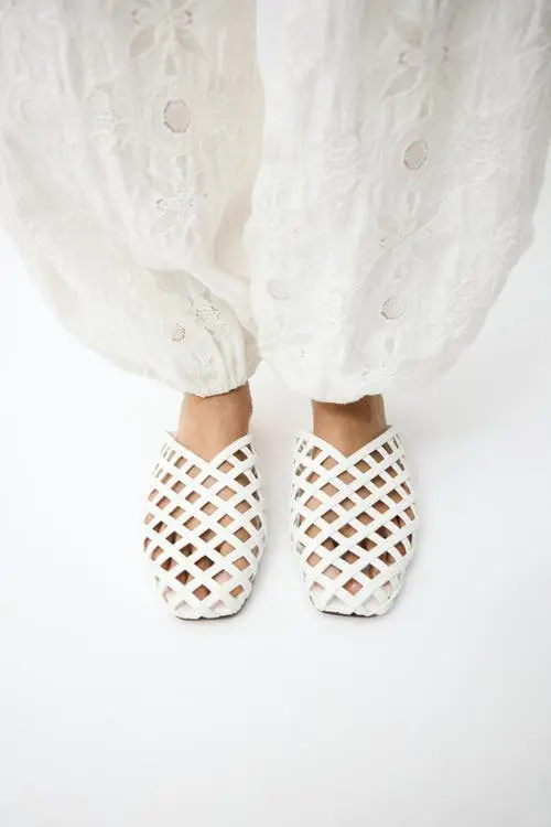 H&m Interwoven Mules With Square Toe