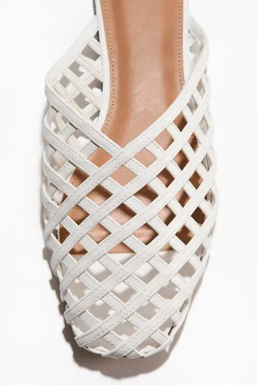 H&m Interwoven Mules With Square Toe