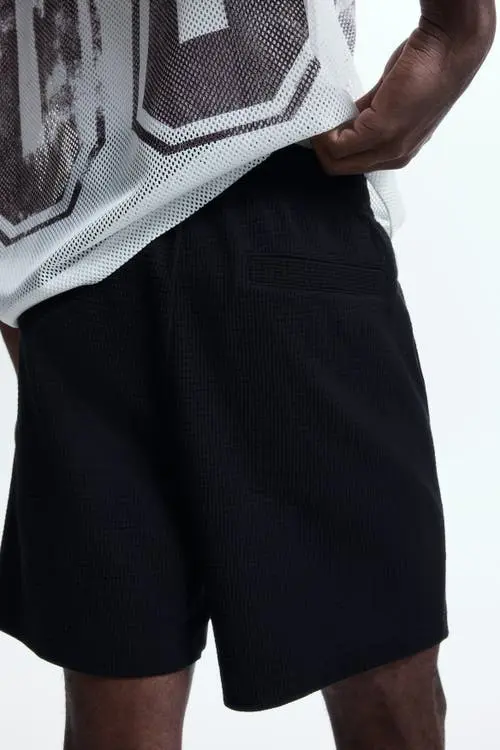 H&m Textured Jersey Shorts