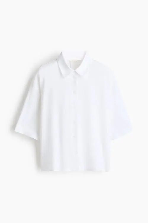 H&m Oversized Linen-blend Shirt