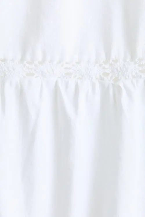 H&m Lace-trimmed Flared-skirt Midi Dress