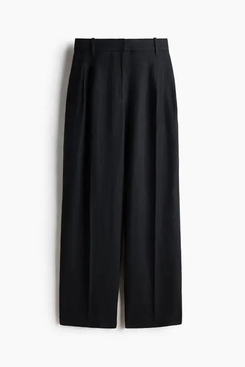 H&m Tailored Linen Trousers