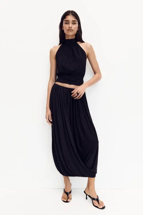 H&m Bubble-hem Maxi Skirt