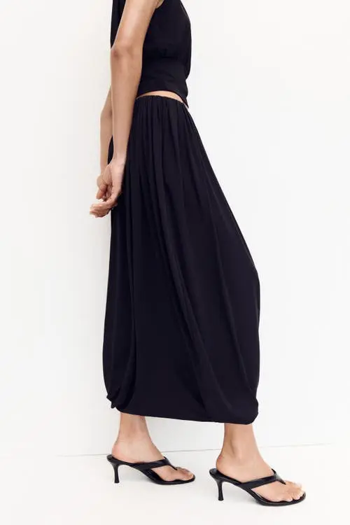 H&m Bubble-hem Maxi Skirt