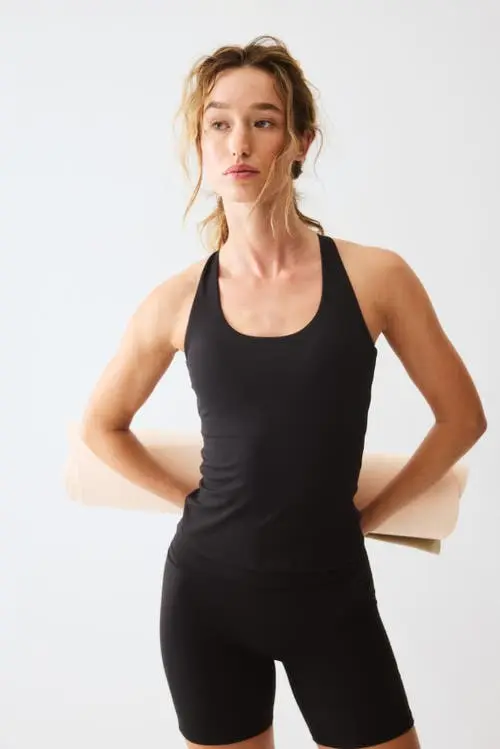 H&m Sports Vest Top With Softmove™ And Drymove™ Technology - Black