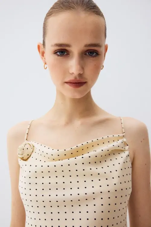 H&m Asymmetric Satin Dress