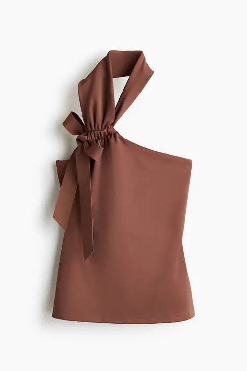 H&m Halterneck Top With Front Tie Detail