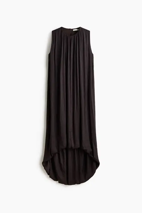 H&m Sleeveless Draped Bubble-hem Maxi Dress