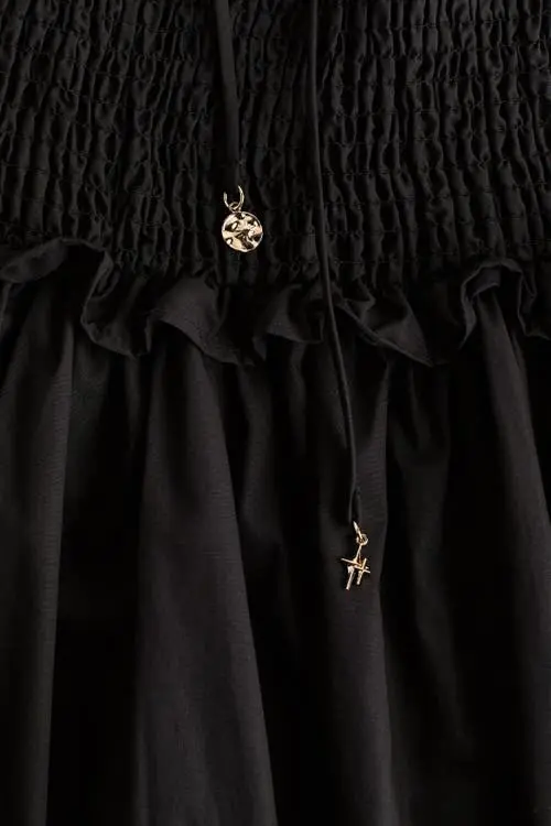 H&M Smocked-bodice Bandeau Midi Dress