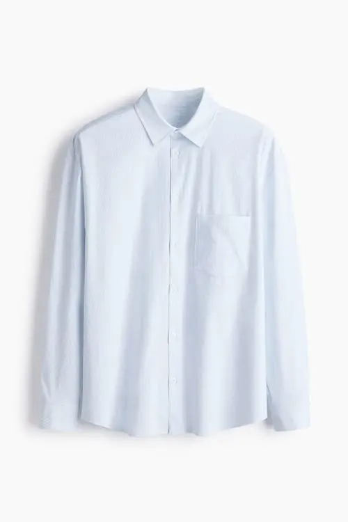 H&m Cooling Loose-fit Shirt - Light Blue