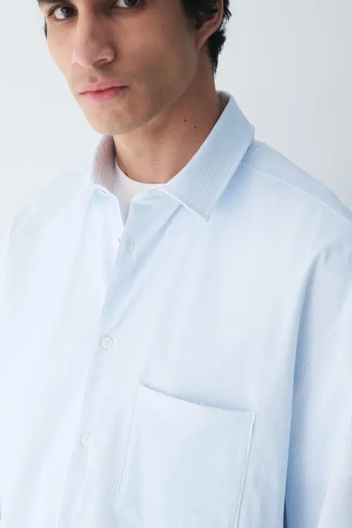 H&m Cooling Loose-fit Shirt - Light Blue