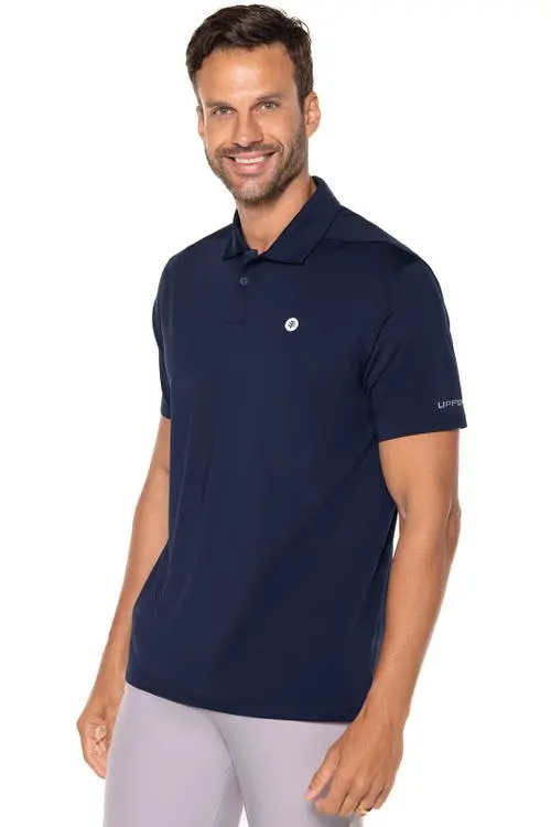 Coolibar Victory Lap Short Sleeve Polo - Navy