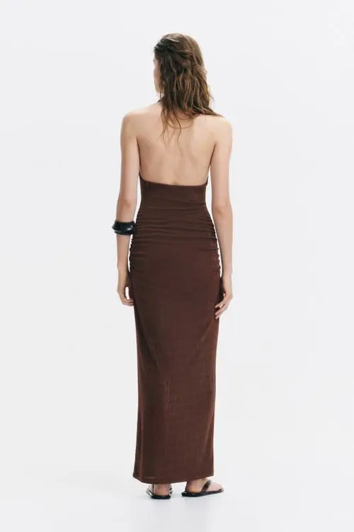 H&m Cowl-neck Halterneck Dress
