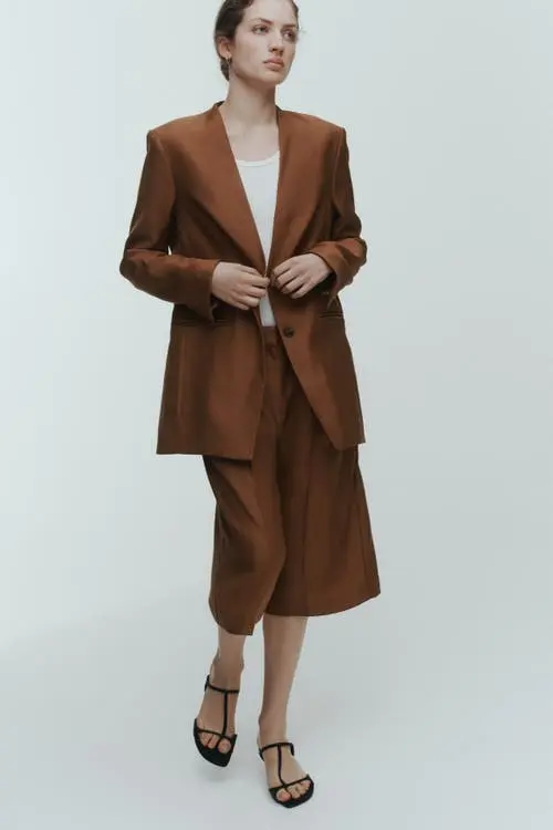 H&m Single-breasted Lapelless Blazer