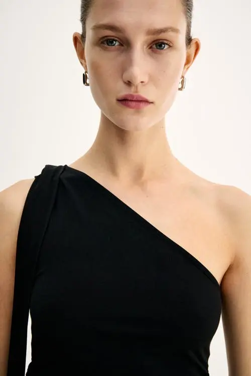 H&m Draped One-shoulder Top