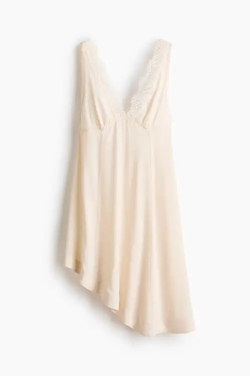 H&m Sleeveless Lace-trimmed V-neck Dress