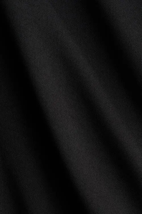H&m Asymmetric Satin Midi Skirt - Black