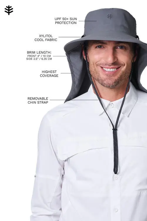 Coolibar Stevie Ultra Sun Hat With Neck And Face Drape