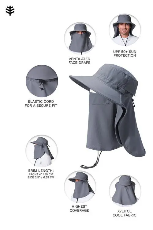 Coolibar Stevie Ultra Sun Hat With Neck And Face Drape